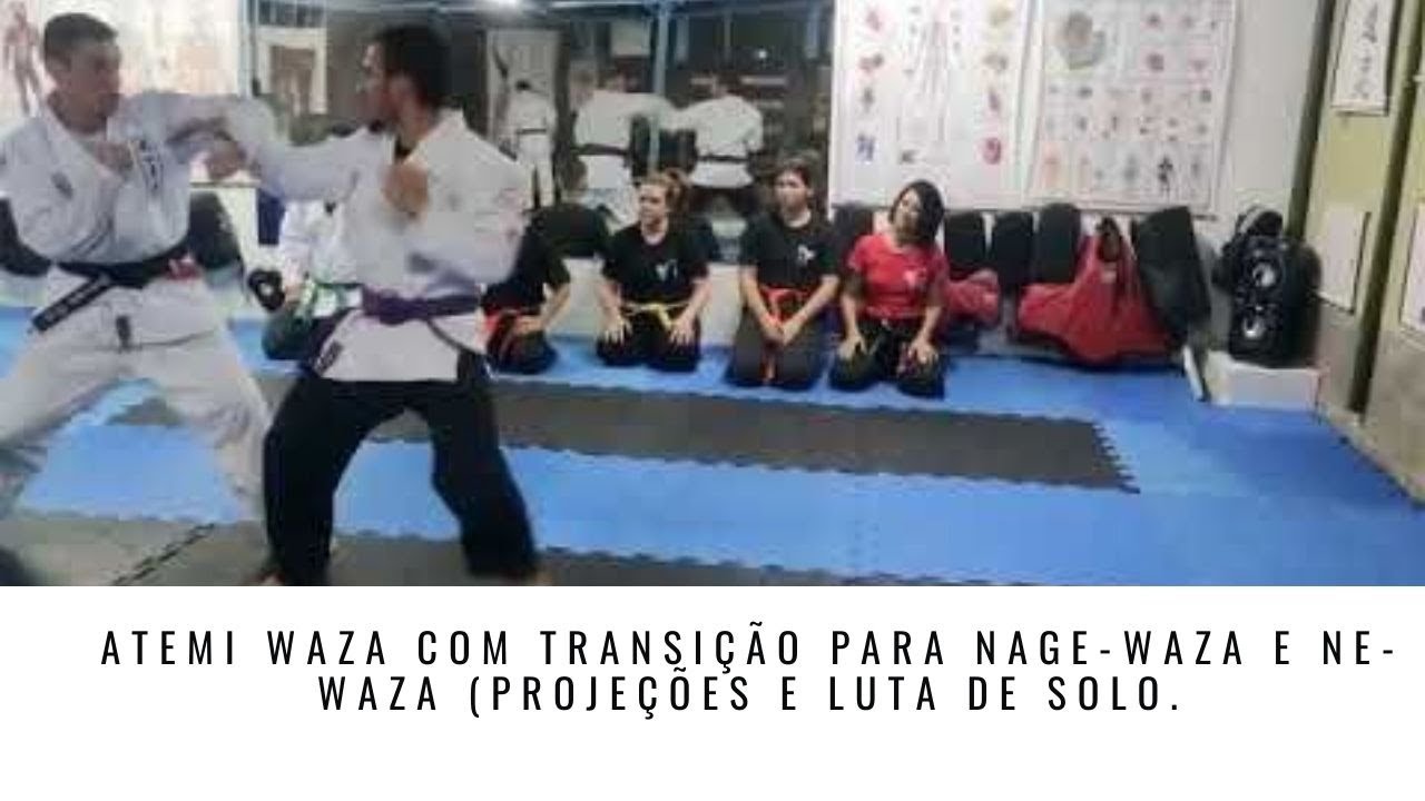 Atemi waza com transição para nage-waza e ne-waza (projeções e luta de ...