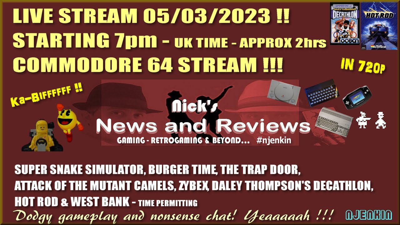 Njenkin Live Stream - Commodore 64 Stream !! - YouTube
