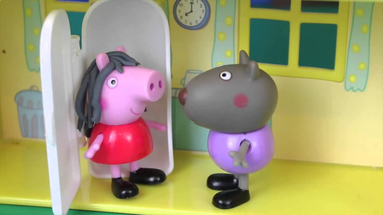 Peppa Pig LITTLE RED RIDING HOOD Play Doh Muddy Puddles Story Danny Dog ...