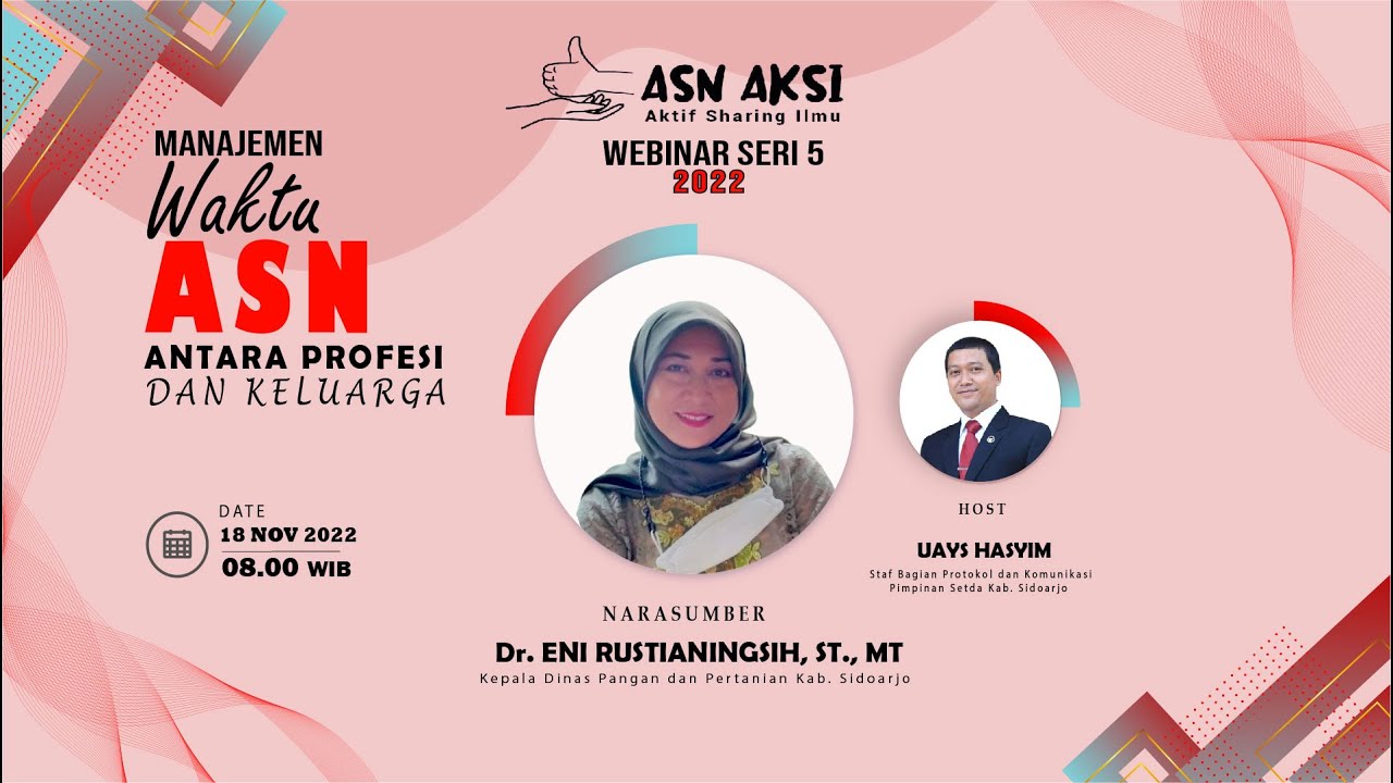 WEBINAR ASN AKSI SERI 5 - MANAJEMEN WAKTU ASN ANTARA PROFESI DAN ...