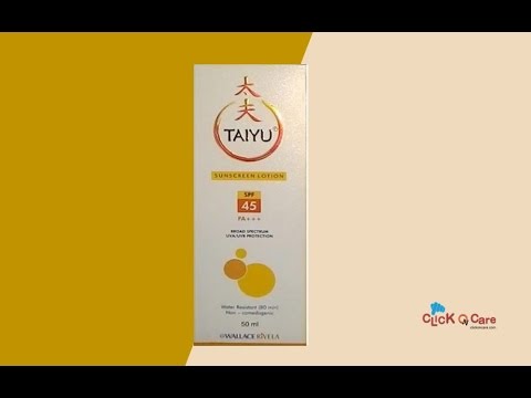 Taiyu Sunscreen Lotion SPF 45 On ClickOnCare - YouTube