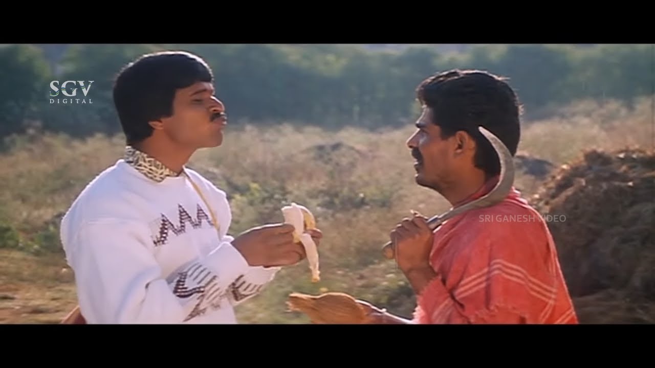 S Narayana Eats Village Man s Banana Bevu Bella Kannada Movie Comedy s-narayana-eats-village-man-s-banana-bevu-bella-kannada-movie-comedy