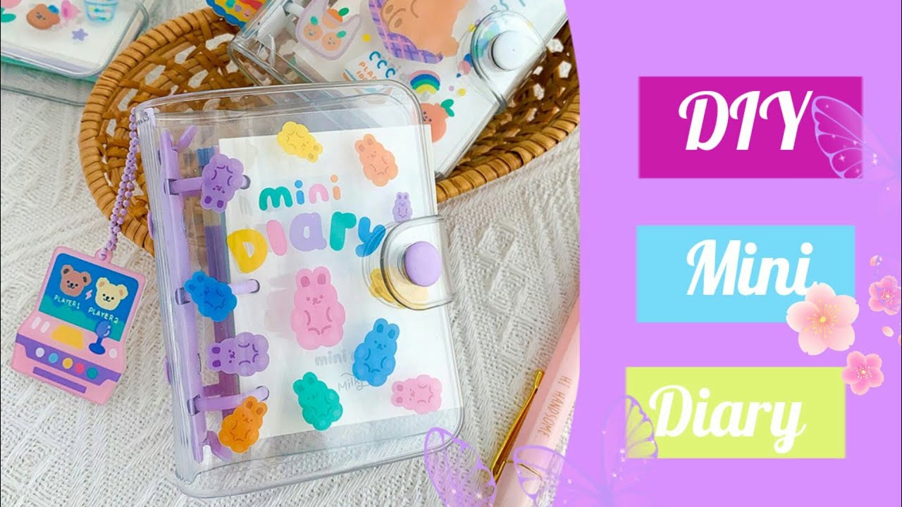 DIY Journal mini diary / Kawaii mini diary at home / How To make mini ...