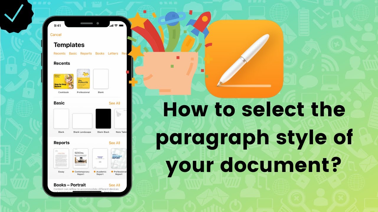 How to select the paragraph style of your document on Pages? - YouTube