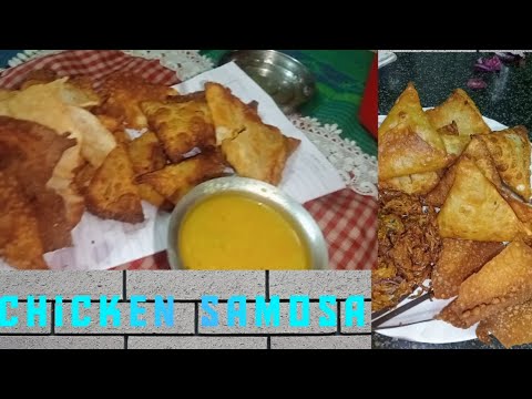 Tasty yummy chicken samosa | watch till end a big trick is waiting for ...