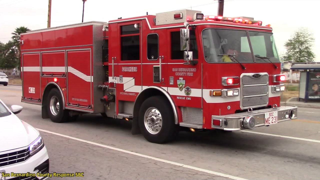 SBCoFD ME 227, MT 224 & ME 231 Responding - YouTube