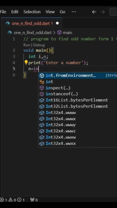 How do you print Odd numbers from 1 to n #technicalmajid #coding #dart #dartprogramminglanguage ...