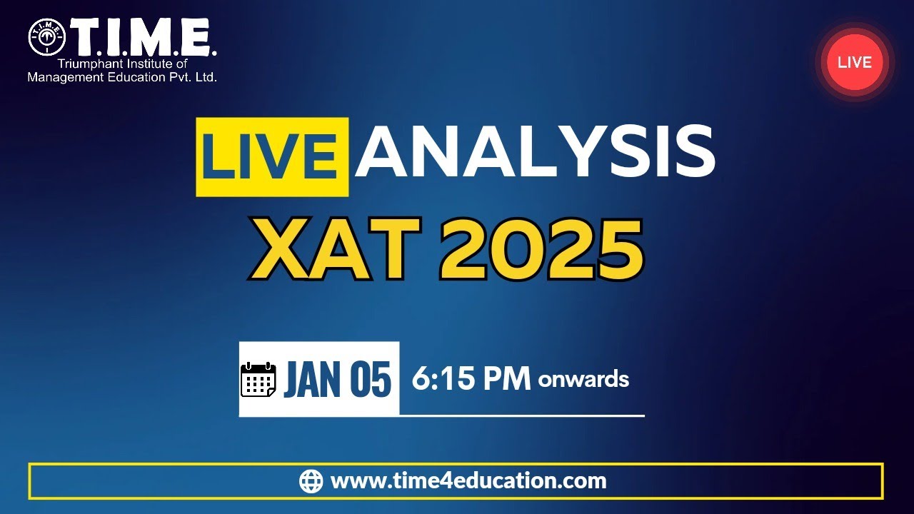XAT 2025 Live Analysis by T.I.M.E. - YouTube
