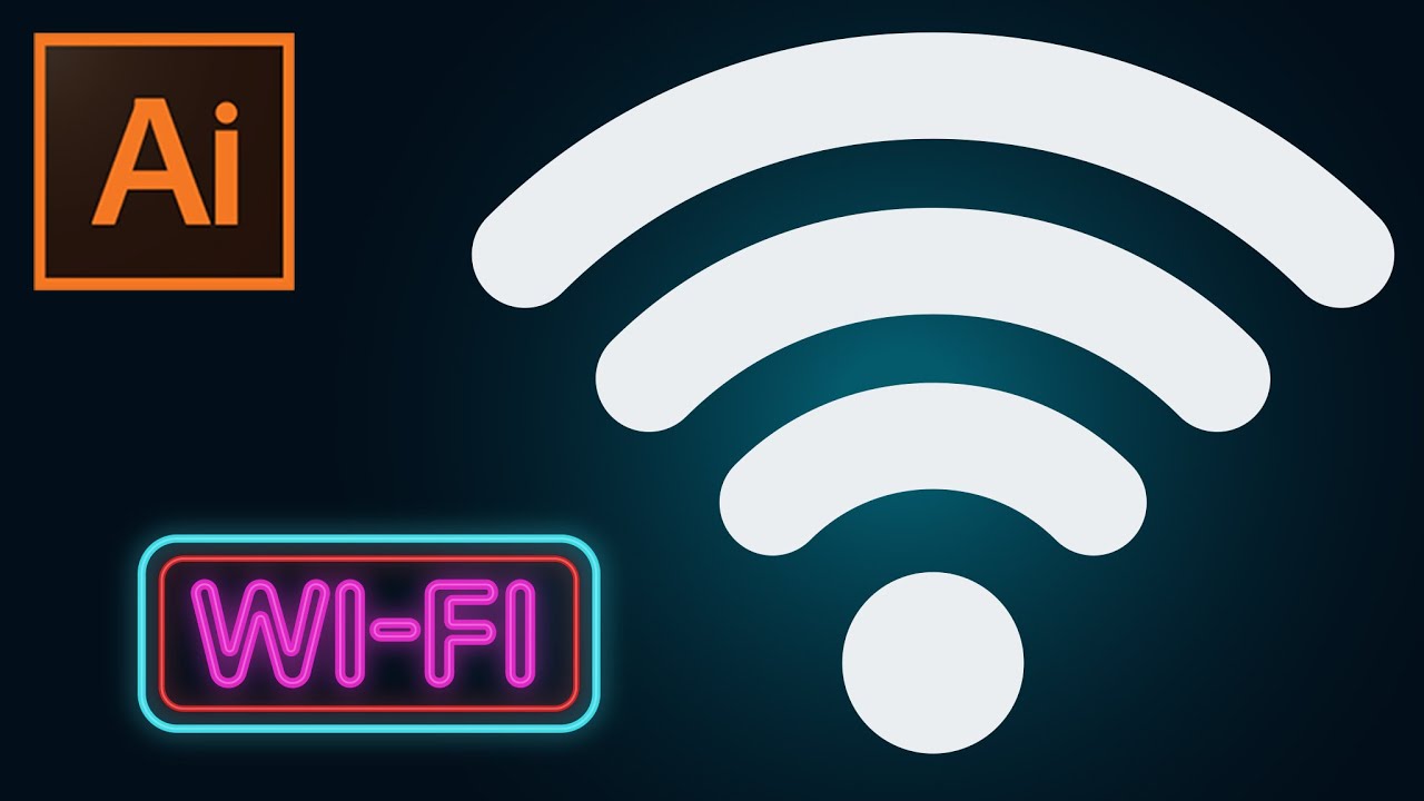 How to make wifi icon in illustrator - YouTube