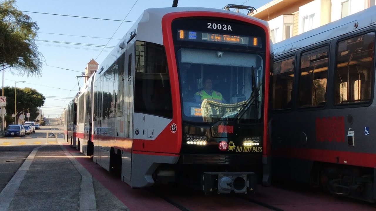 SF Muni 2017 Siemens S200 LRV4 #2003 on Route N Judah - 2-Car Train ...