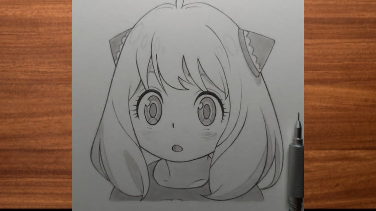 How to draw anime girl ||anime girl drawing\step by step||pencil sketch ...