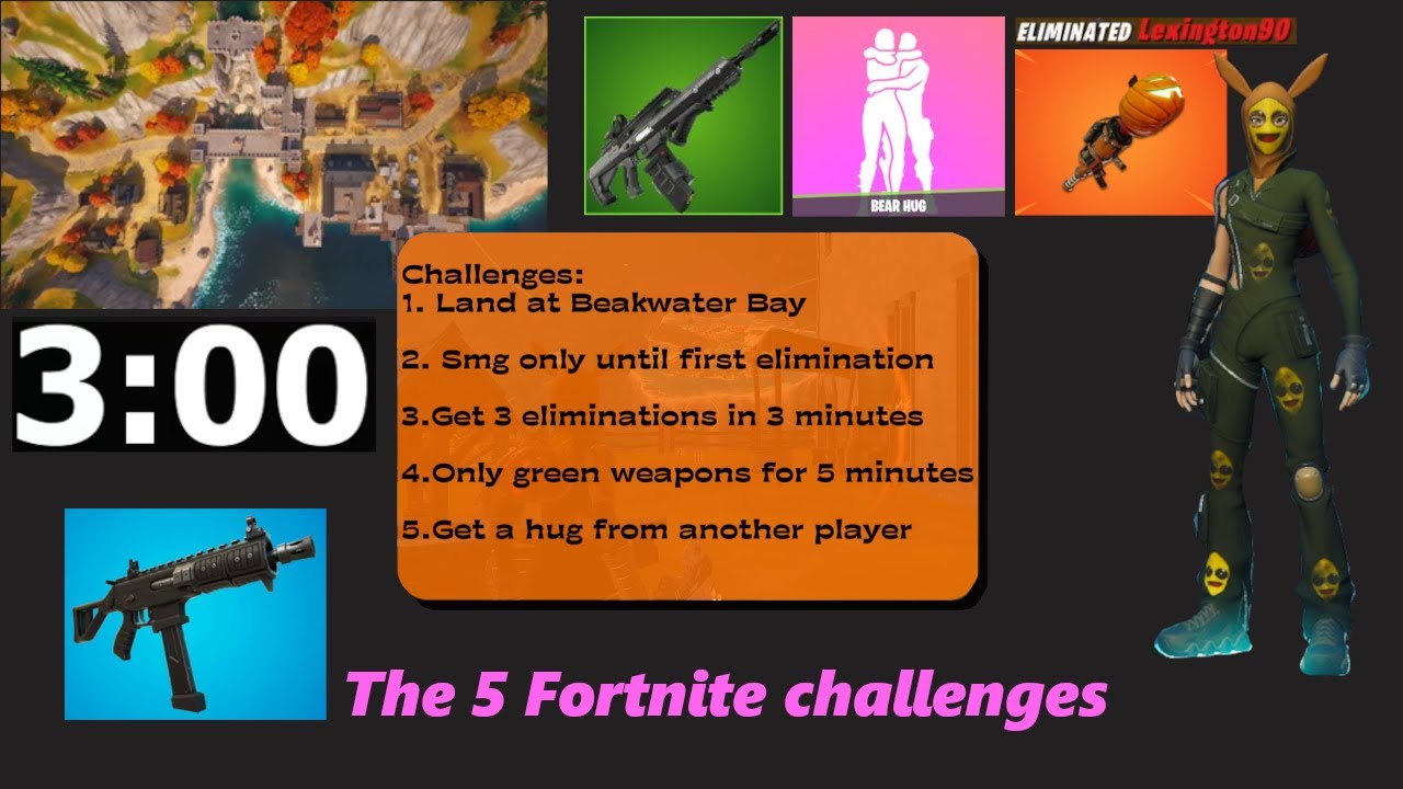 Can I complete 5 Fortnite challenges - YouTube