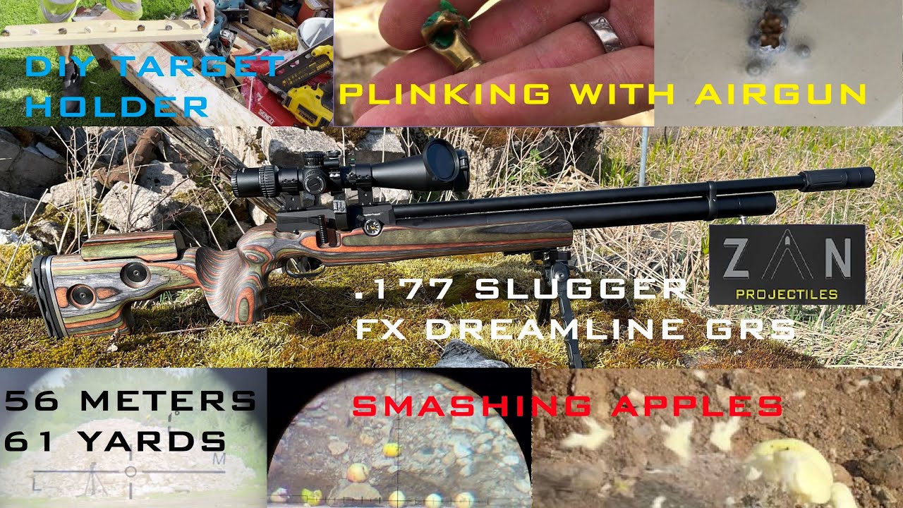 FX Dreamline GRS .177 slugger SMASHING THINGS at 56m/61yards, plus DIY ...