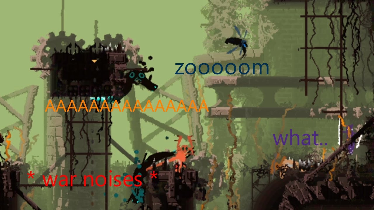 rain world but I am a purple (and spiky) slugcat completing challenges ...