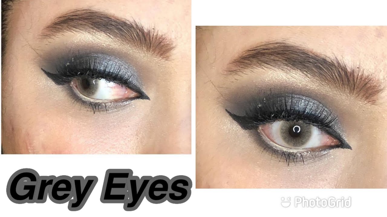 Easy Grey | Silver Eye makeup | Asthetic iqra - YouTube