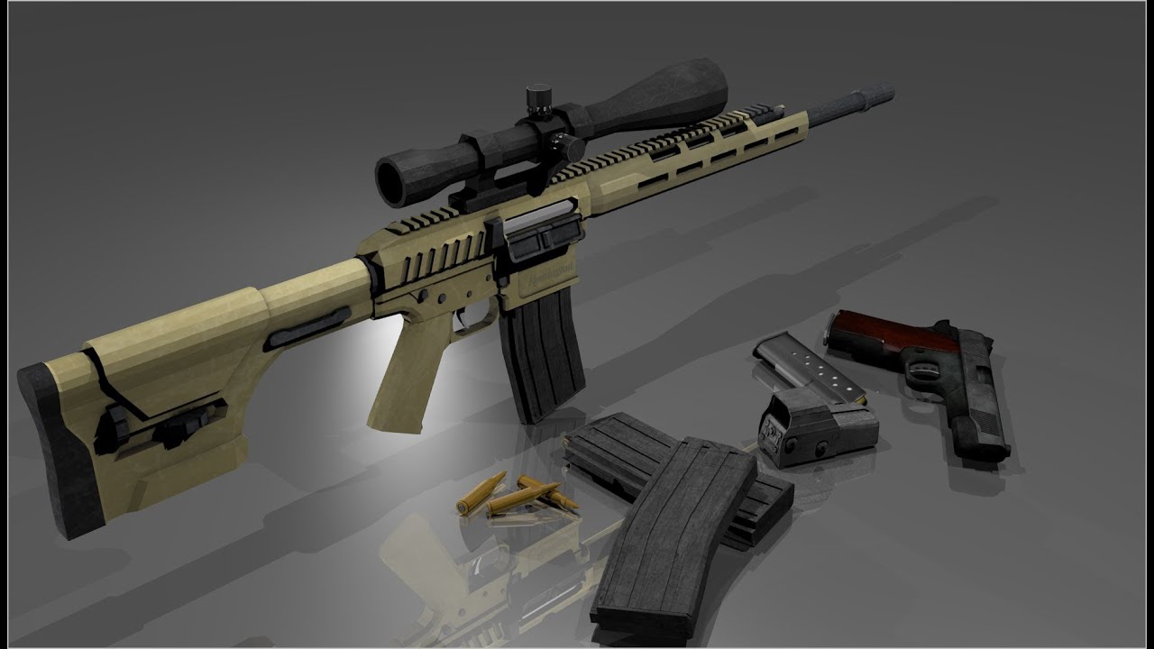 Remington R11 RSASS speed model Blender 3D - YouTube