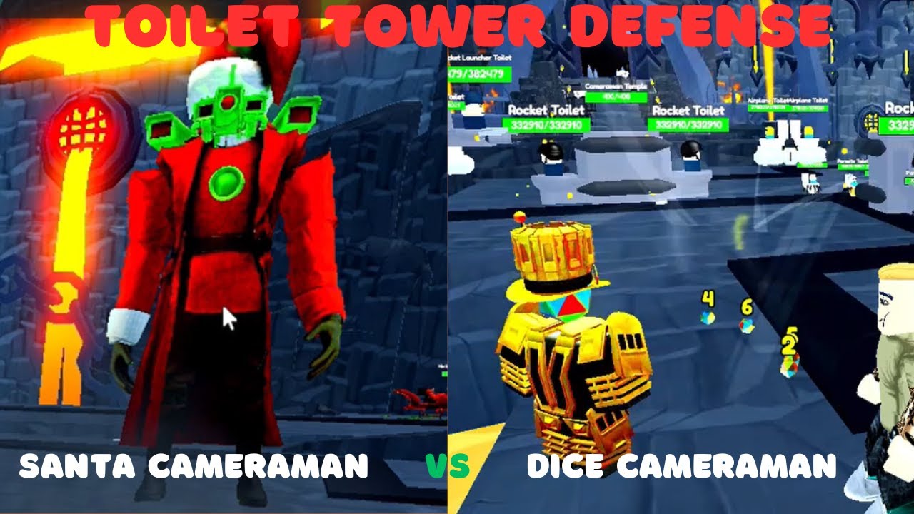 Toilet Tower Defense Second Round Matchup Santa Cameraman Vs. Dice ...