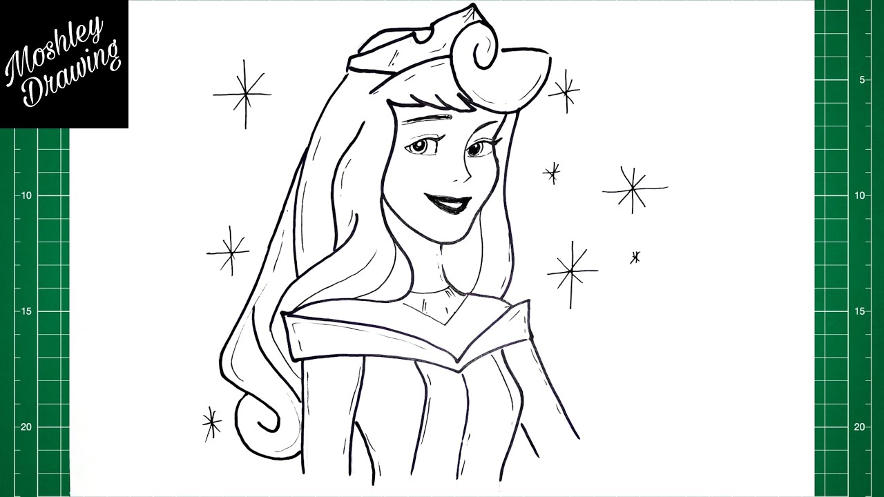 How to Draw Princess Aurora - Disney Princess - YouTube
