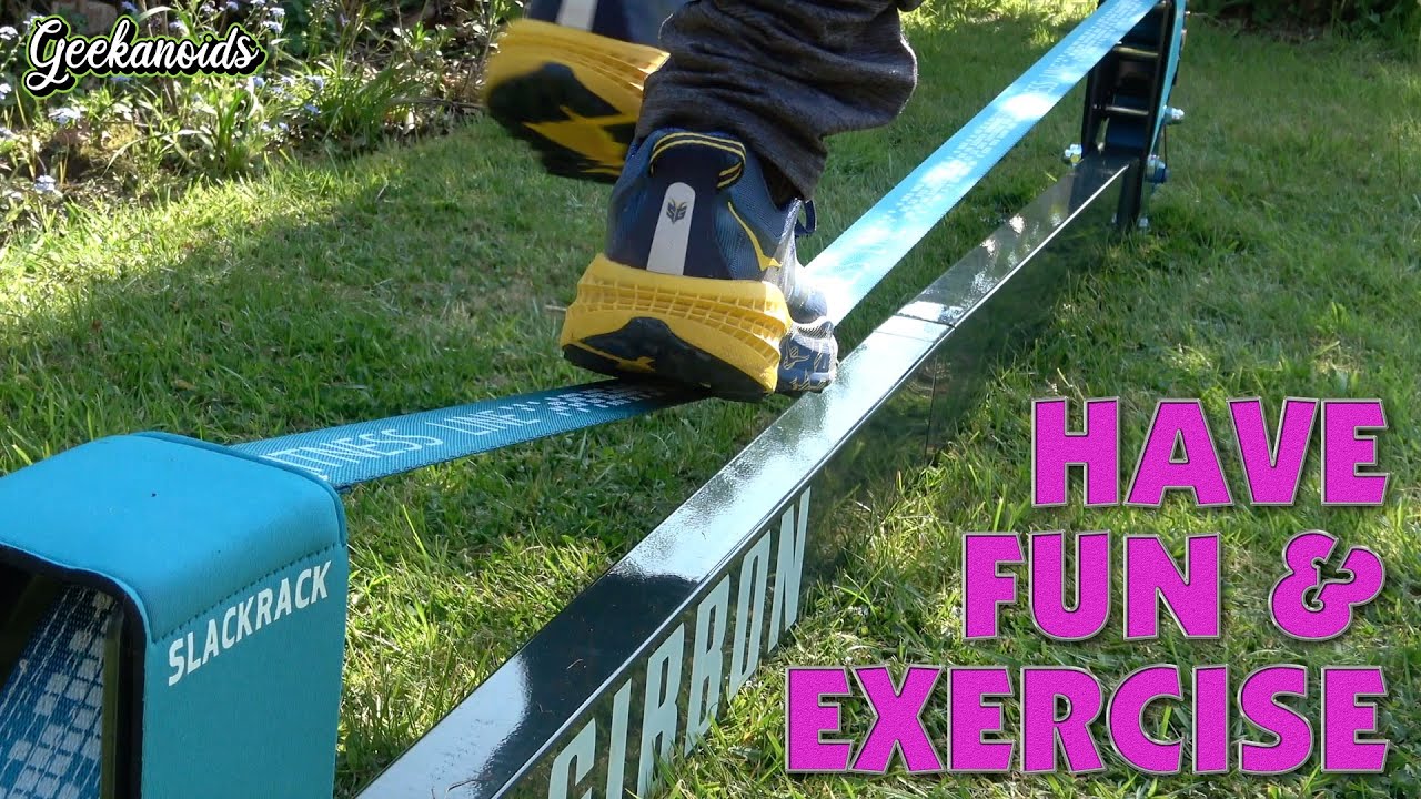 Gibbon Slacklines Slackrack - Fun and Fitness for all the Family - YouTube