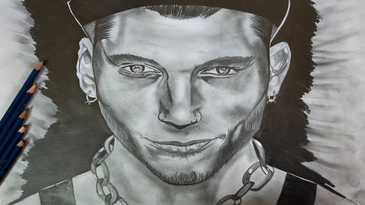 Speed drawing(Machine Gun Kelly)!! - YouTube
