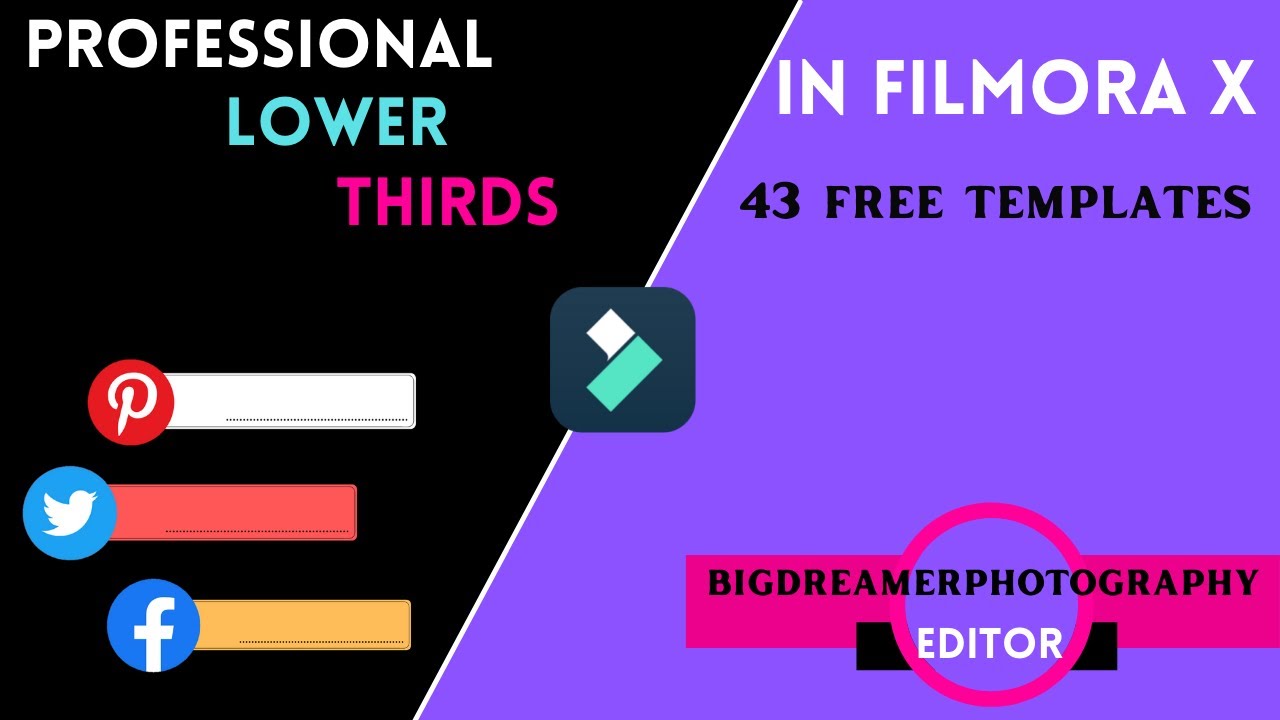 how to make lower thirds in | filmora x | lower thirds|tutorials|social media lower thirds - YouTube