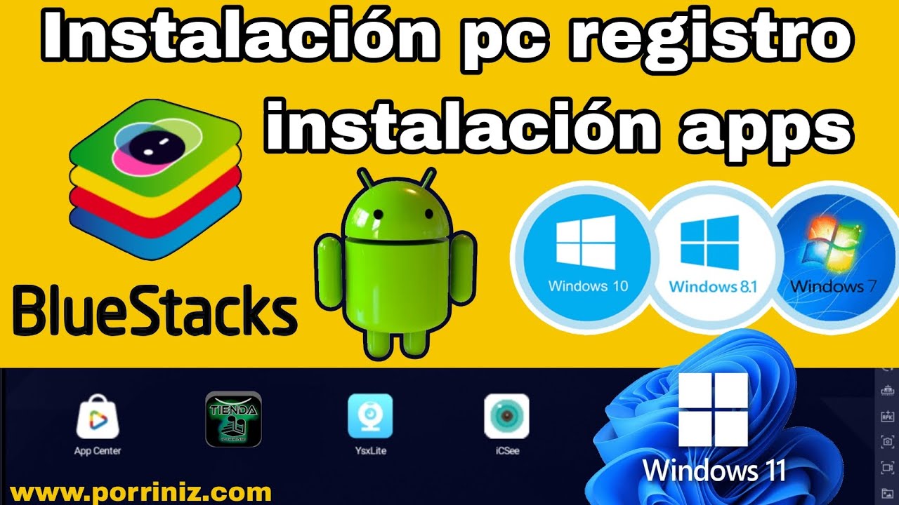Emulador bluestacks android pc para ver cámaras wifi IP todas las apps instalacion windows ...