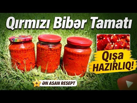 Tamat hazirlanmasi.Qirmizi bibər tamati.