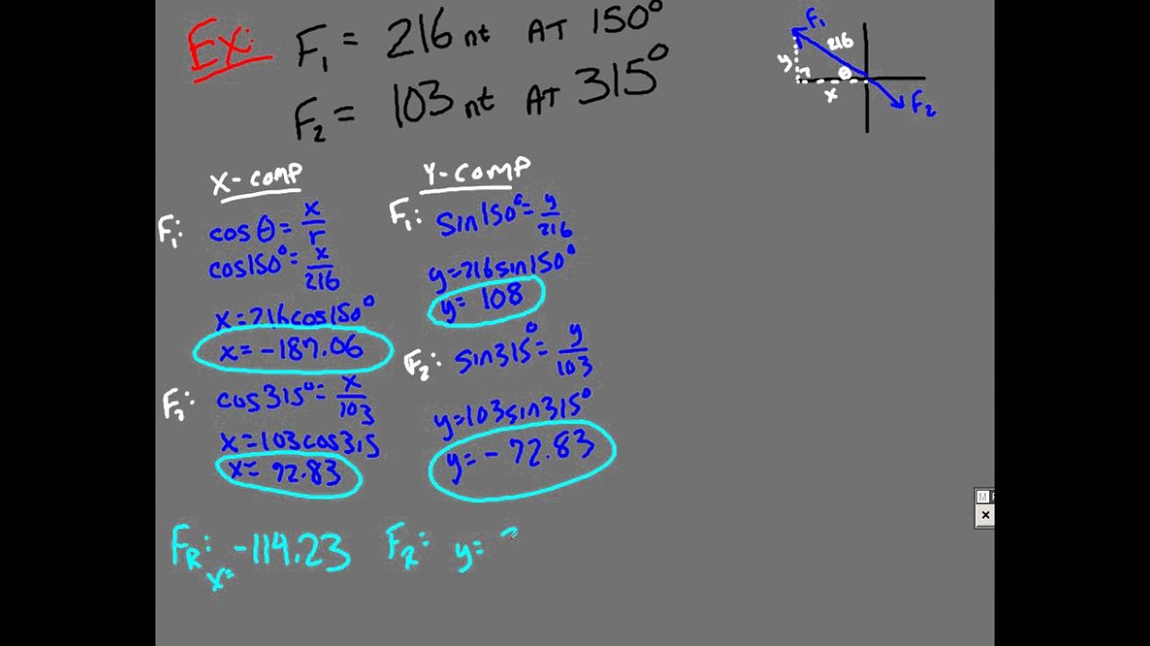 trig resultant vectors - YouTube