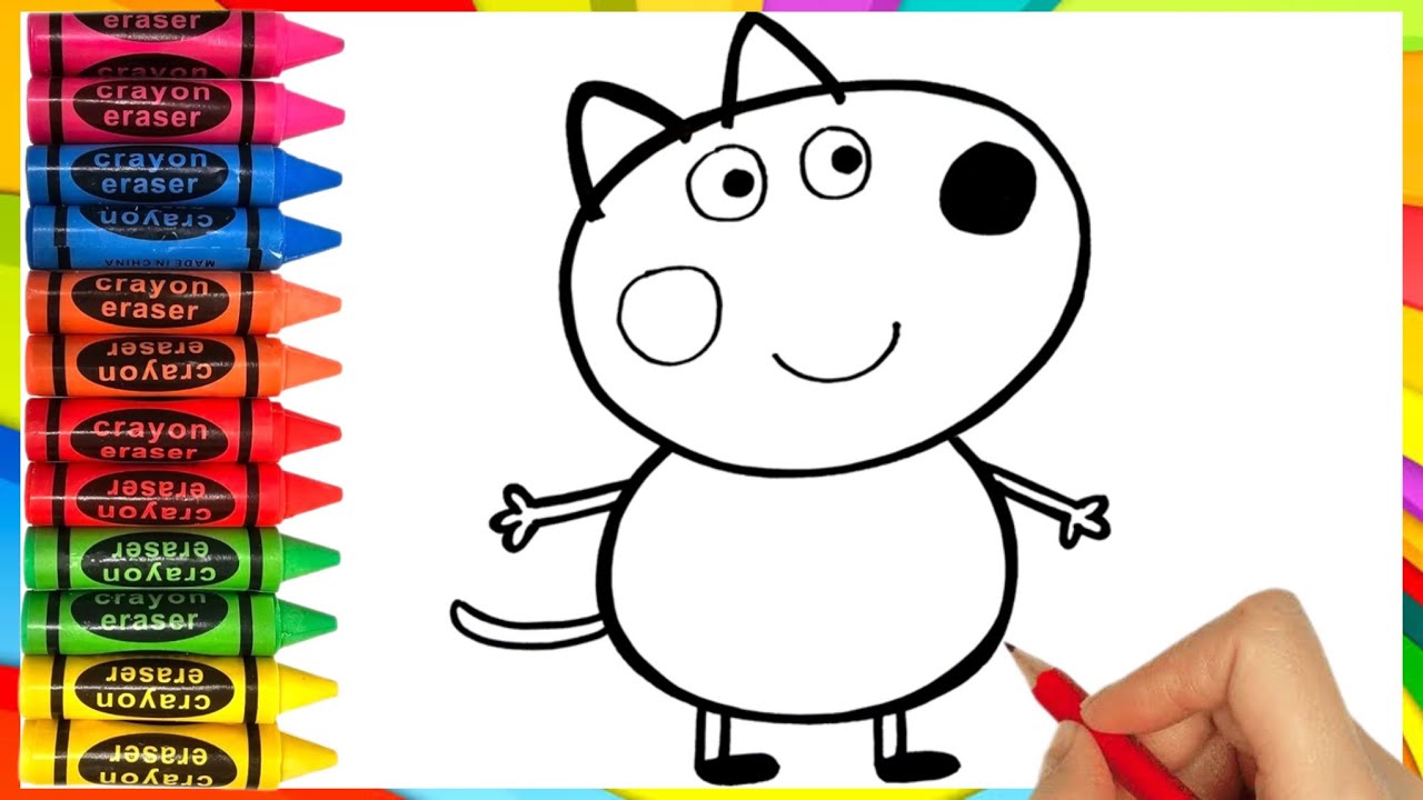 How to draw Danny Dog from peppa pig || Drawing for kids - YouTube