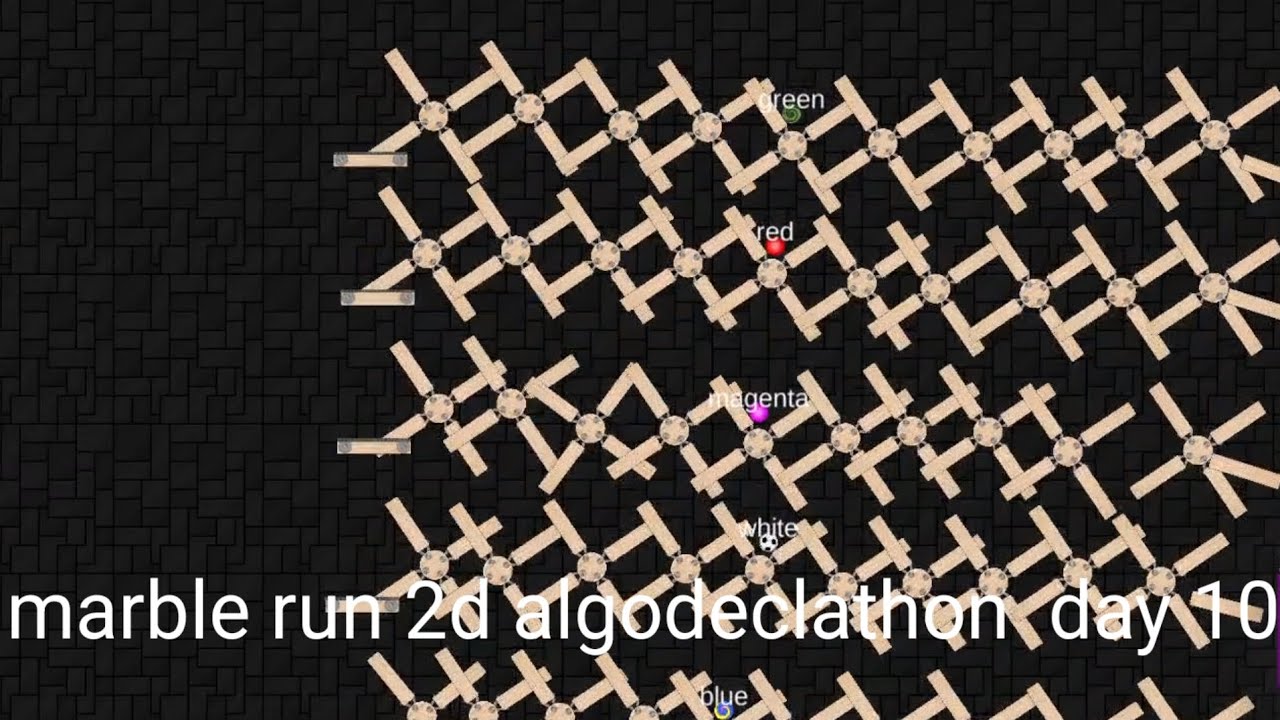 marble run 2d algodeclathon day 10 - YouTube