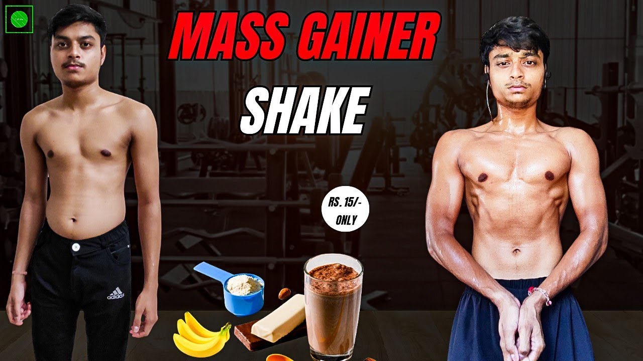 Homemade MASS GAINER for BEGINNERS Weight gain😍 No Supplements - YouTube