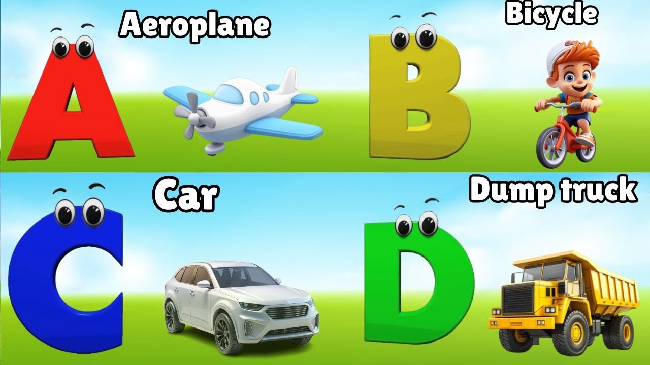 Vehicles Alphabet Song for kids | Vehicle ABC Song | Phonics for Kids ...