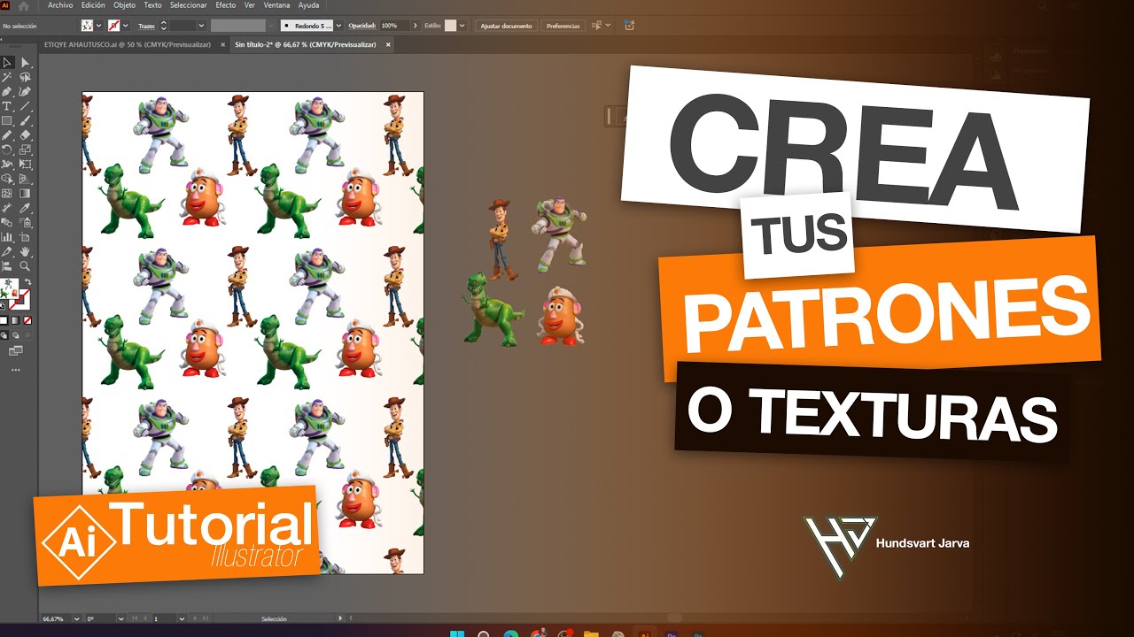 CREA PATRONES O TEXTURAS EN ILLUSTRATOR | TUTORIAL ESPAÑOL ...