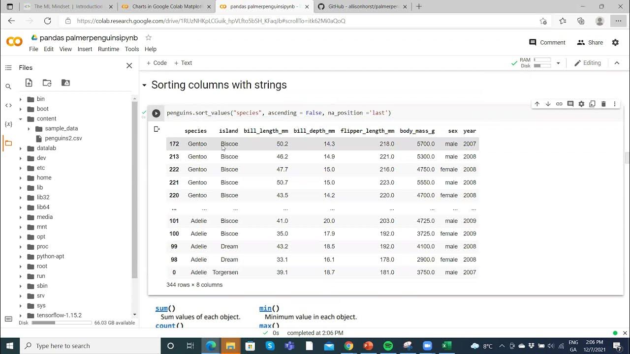 data manipulation for palmerpenguins using pandas - YouTube