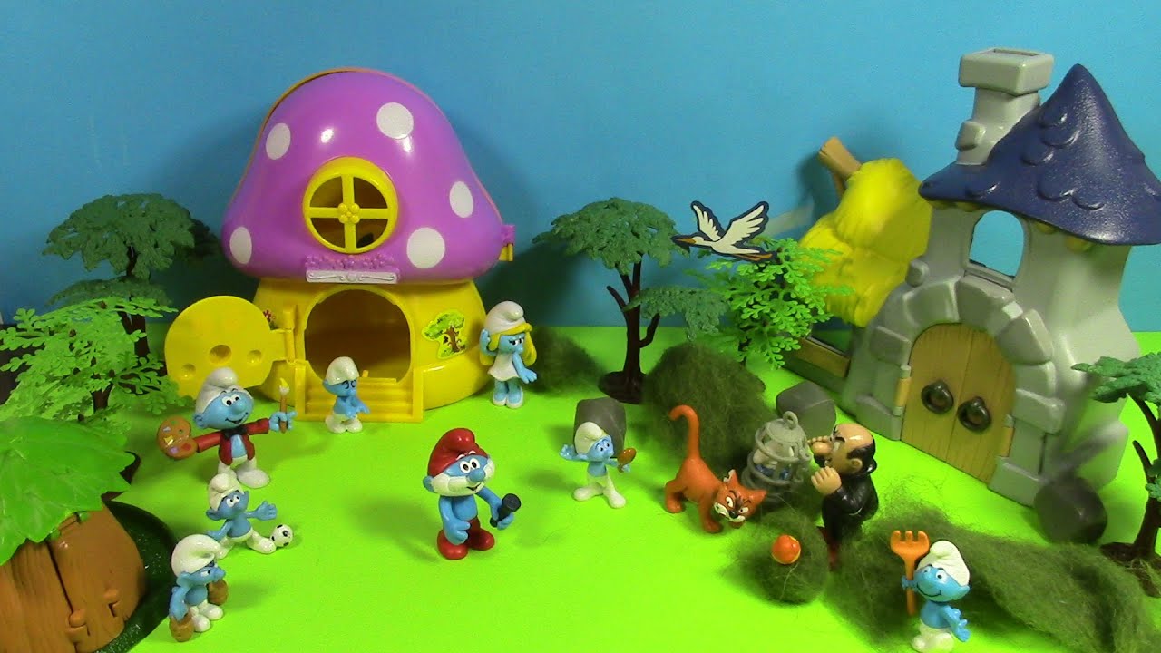 9 Smurfs Surprise Eggs unboxing! The Smurfs Series, & Gargamel Playset ...