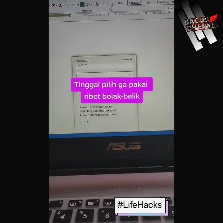 Tutorial Microsoft Word - Cara Copy Paste Dengan Cepat Tanpa Ribet ...