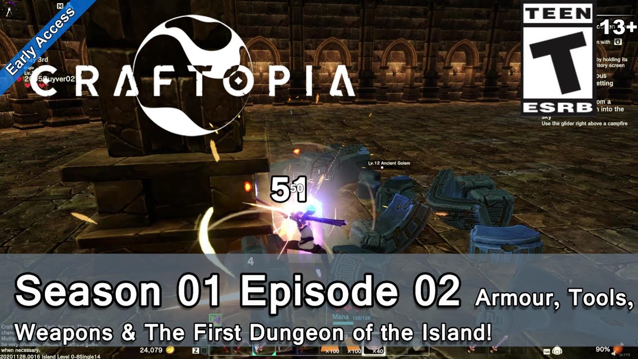 Craftopia (Season 01 Episode 02) Armour, tools Weapons & The First ...