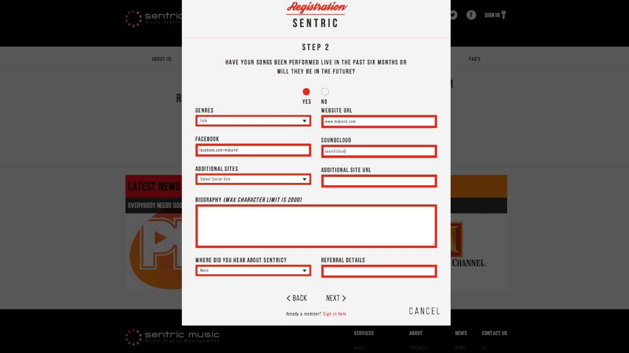 How To Create An Account With Sentric Music - YouTube