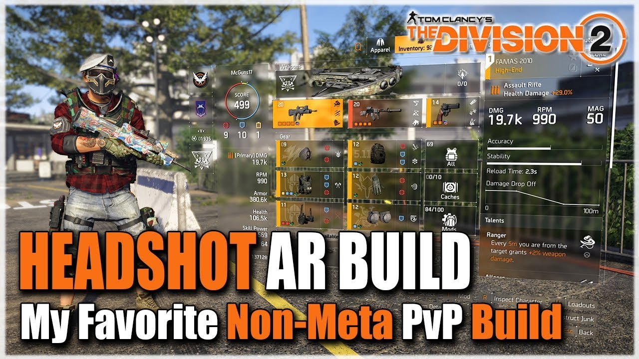 The Division 2 | HEADSHOT AR PvP BUILD - SOMETHING DIFFERENT FROM META ...