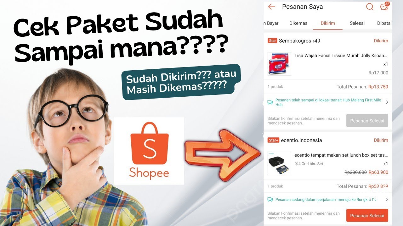 CARA CEK PAKET SHOPEE SUDAH SAMPAI MANA TERBARU 2024 | CARA MELACAK ...
