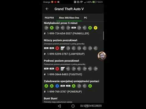 Kody do GTA V na Xbox 360 i na Xbox one. - YouTube