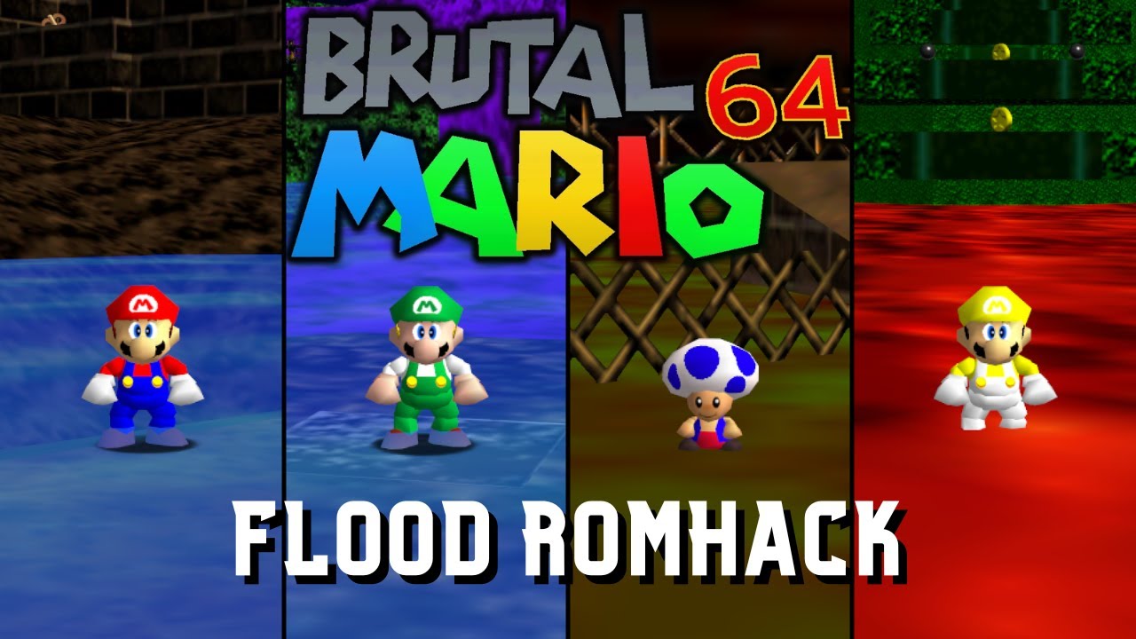 🍄 Super Mario 64 Coop DX - Flood Romhack [WIP]: Brutal Mario 64 - YouTube