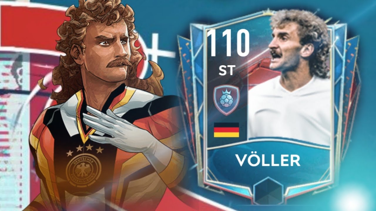RUDI VOLLER 113 GRL HEROES PLAYER REVIEW FIFA MOBILE / CARTAZA - YouTube