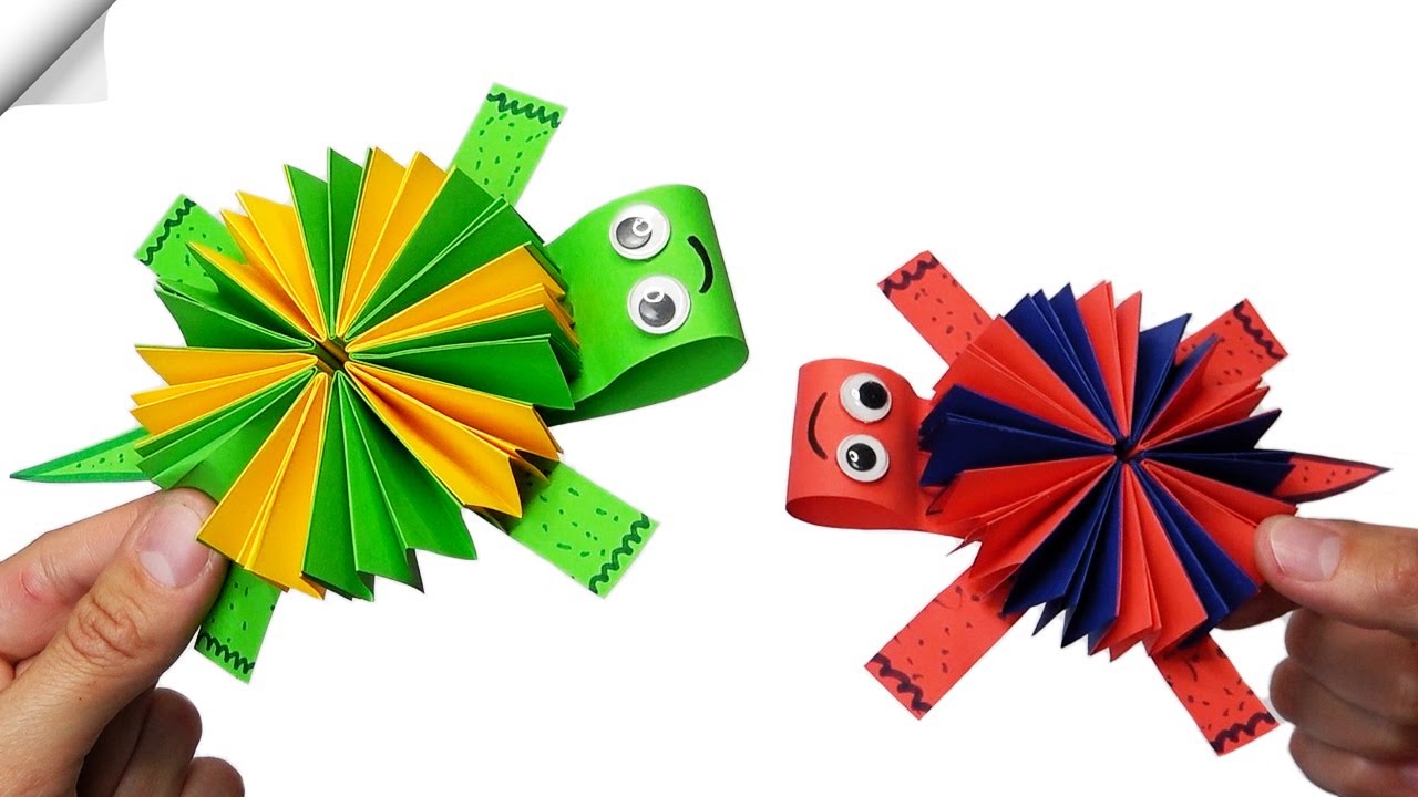 3d paper turtle | Moving paper toys easy - YouTube