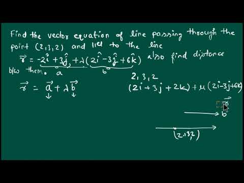 Finding of the vector equation of the line passing through point ...