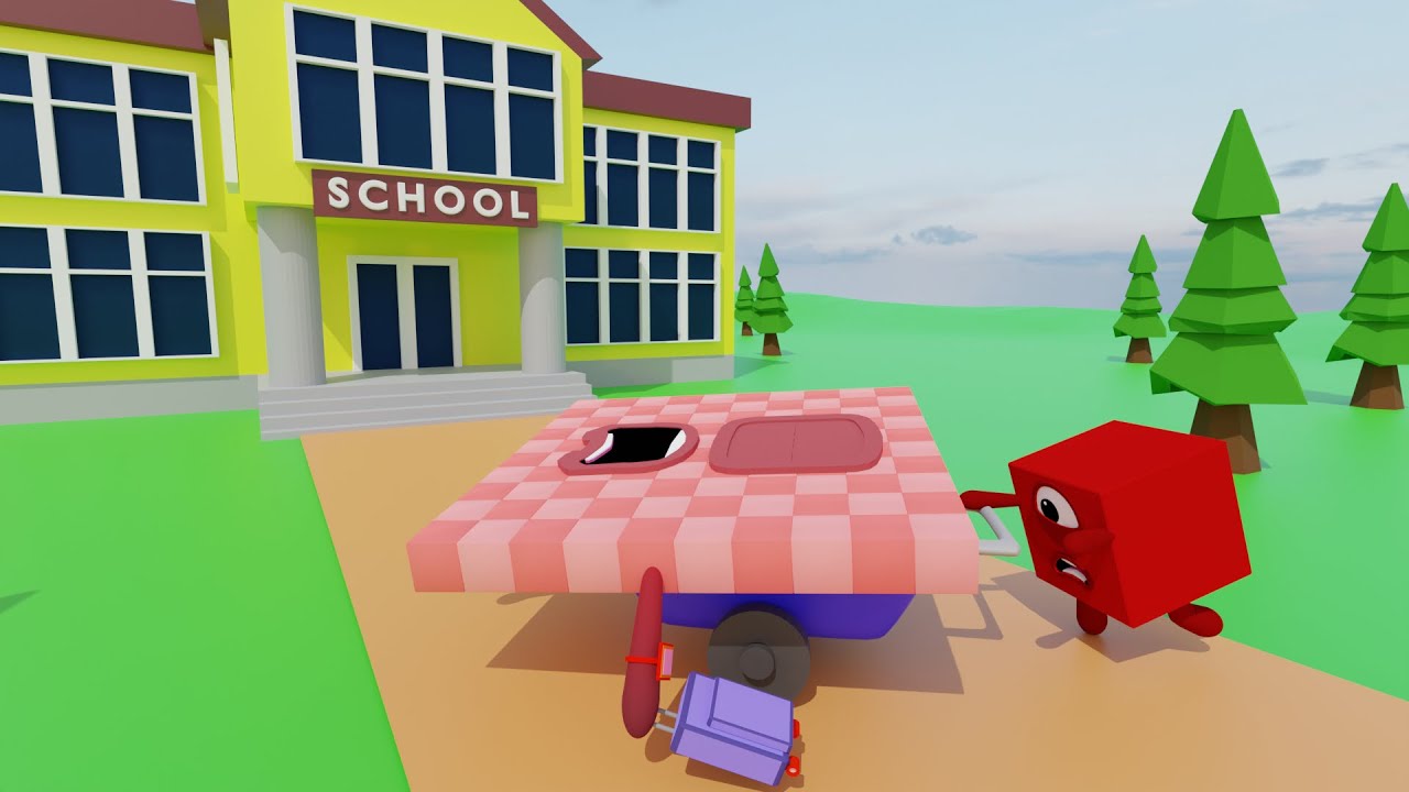 [3D ANIMATIONS] Hurry Up! Numberblocks 100 1 is Late for School - YouTube
