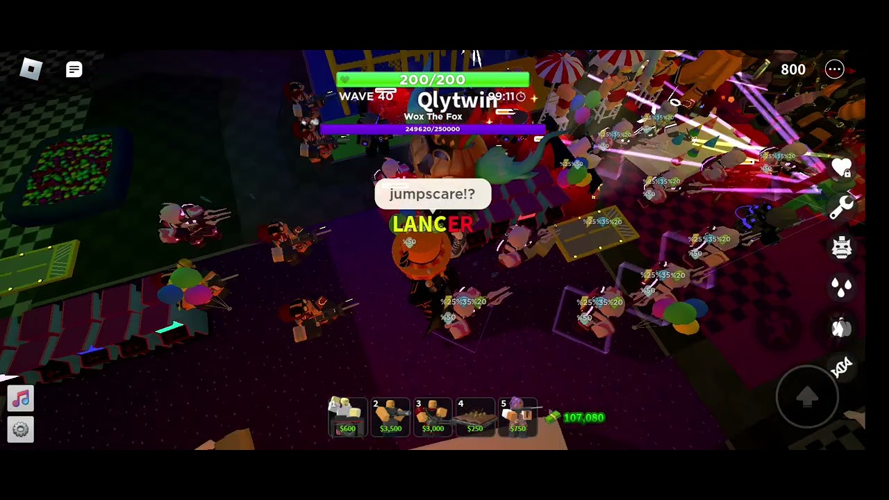 Tower defense simulator:beat wox the fox - YouTube