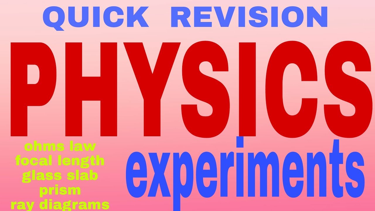 Physics experiments 10th cbse boards 2020 latest - YouTube