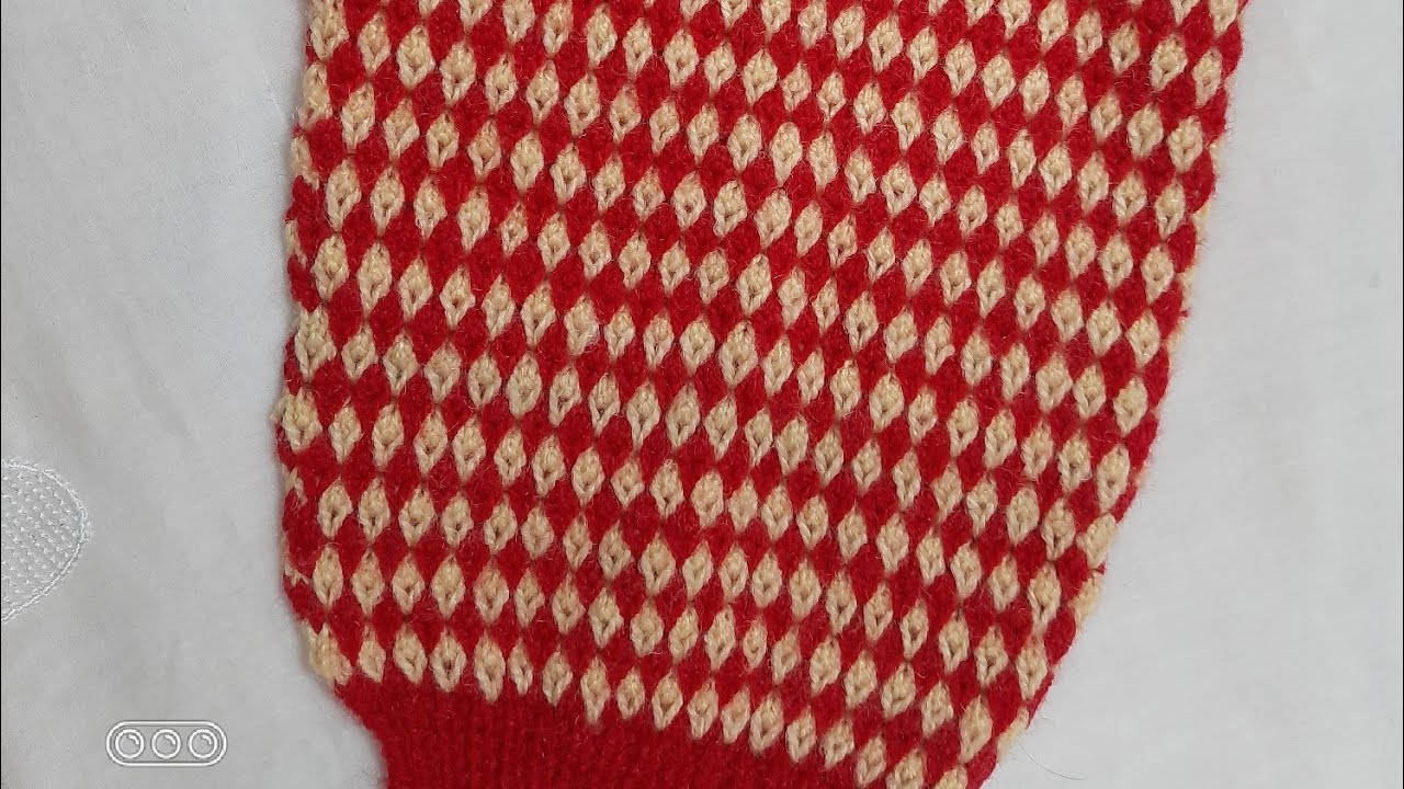 Sweater Design in double color no.001 - YouTube