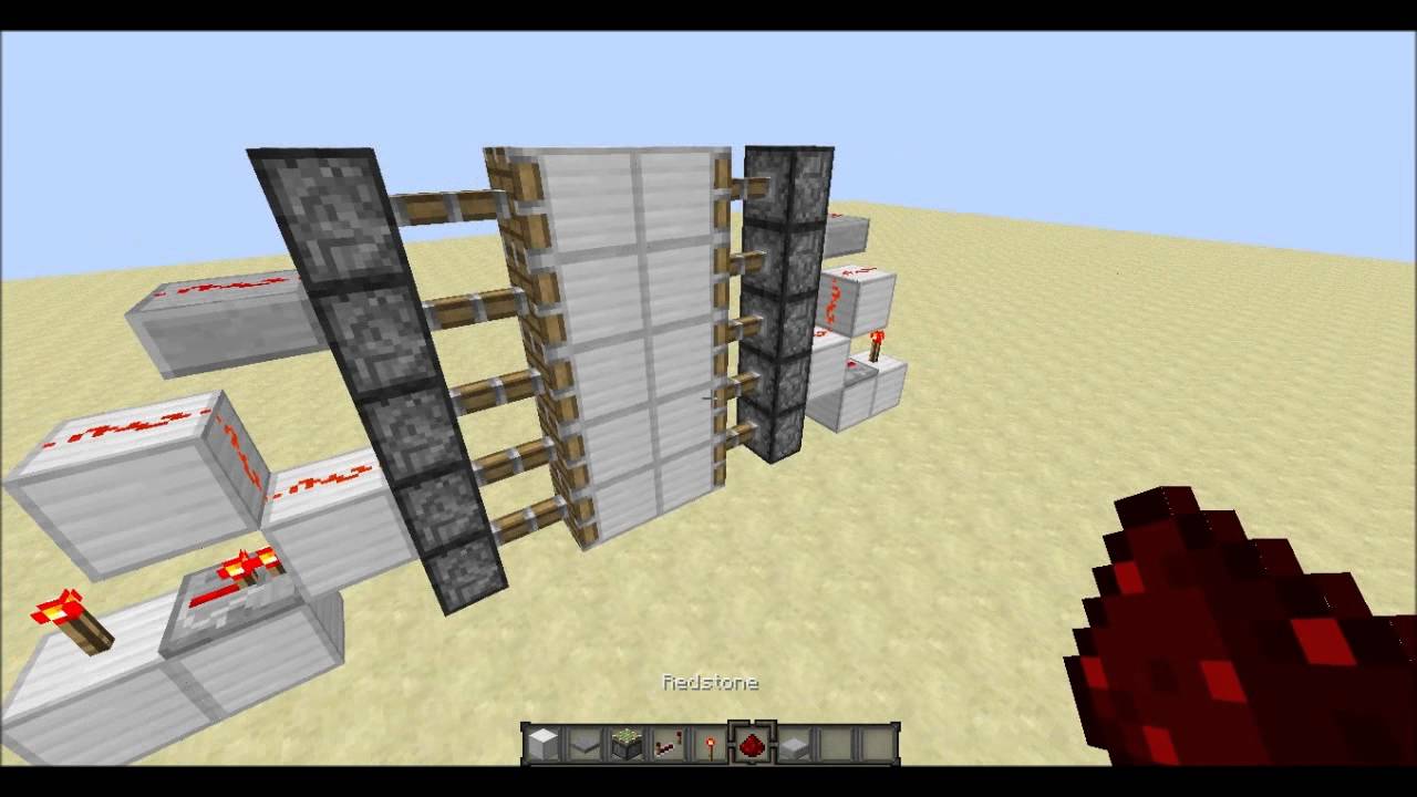 Minecraft 2x5 piston door [1.5] HD - YouTube